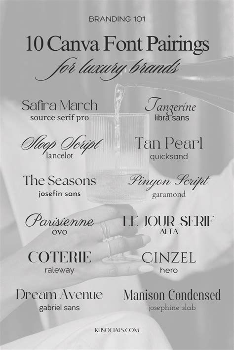10 Luxurious Canva Font Combinations For Branding And Design Font