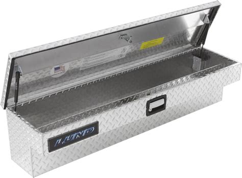 Diamond Plated Silver Lund 8148 48 Inch Aluminum Top Mount Truck Tool Box Truck Bed And Tailgate