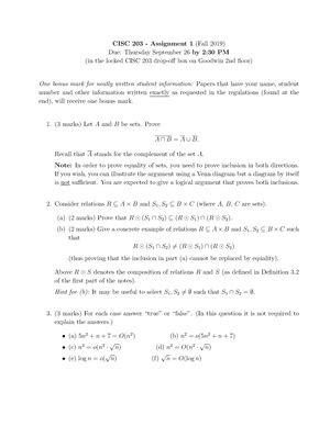 CISC 203 2018 F Test 4 As Sample Test 4 CISC 203 Test November 15 2018 Babe Number