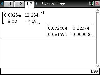 Solution Calculating Inverse Of A Matrix Using The TI Nspire Family Products