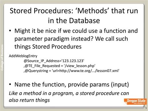 Ppt A Quick Introduction To Stored Procedure And Trigger Syntax Powerpoint Presentation Id