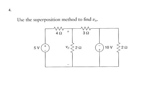 Solved Use The Superposition Method To Find V Chegg