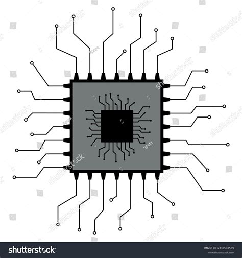컴퓨터 구성표 벡터 일러스트레이션 전자용의 마이크로프로세서가 스톡 벡터로열티 프리 2335503509 Shutterstock