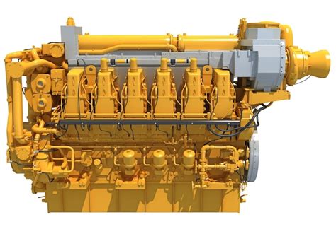 Premium Photo Marine Propulsion Engine For Ships Yachts And Boats 3d Rendering