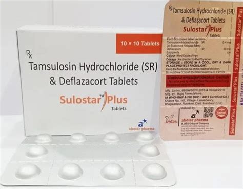 Tamsulosin Hydrochloride And Deflazacort Tablets 0 4 Mg At ₹ 650 Box In Nabha