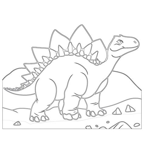 Stegosaurus Robot Coloring