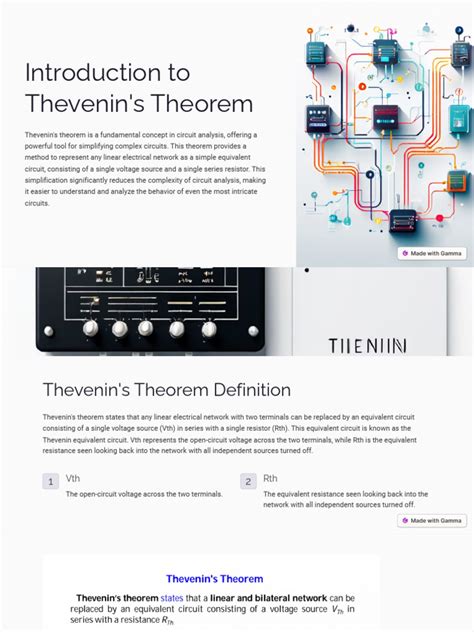 Introduction To Thevenins Theorem Pdf Electrical Network Network
