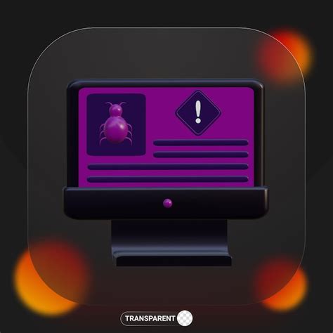 Premium Psd 3d Rendering Computer Indicated Virus