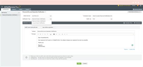 Free Ad Password Expiration Notification Manageengine Adselfservice Plus