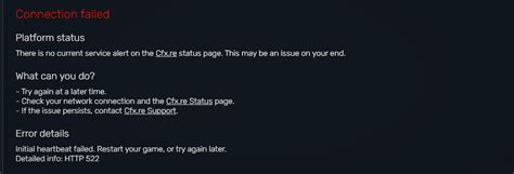Connect Failed Everytime FiveM Client Support Cfx Re Community