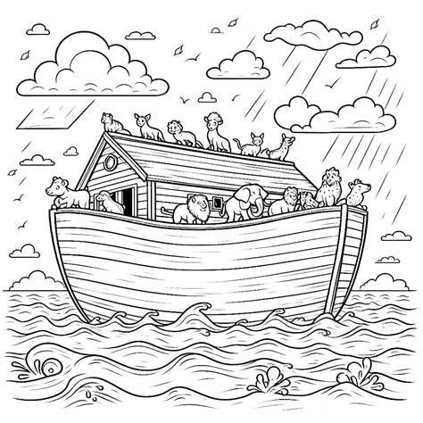 Arche Noah Ausmalbilder Malvorlagen Arche Noah Zum Ausdrucken