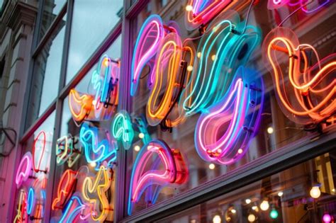 exuberant directive neon color photo premium ai generated image