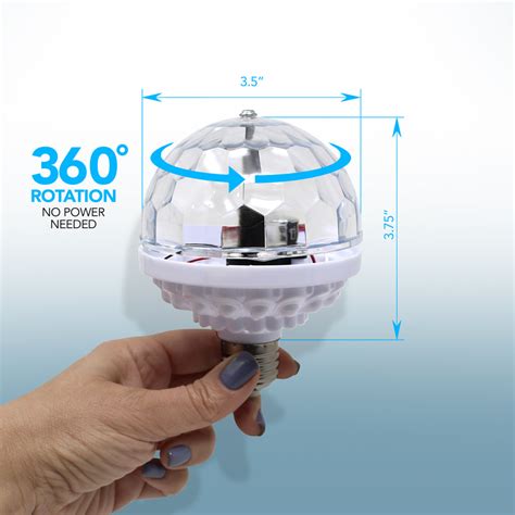 Tech Theory Illuminated Rotating Disco Light Bulb Aduro Products