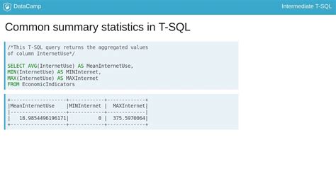 Intermediate Sql Course Youtube