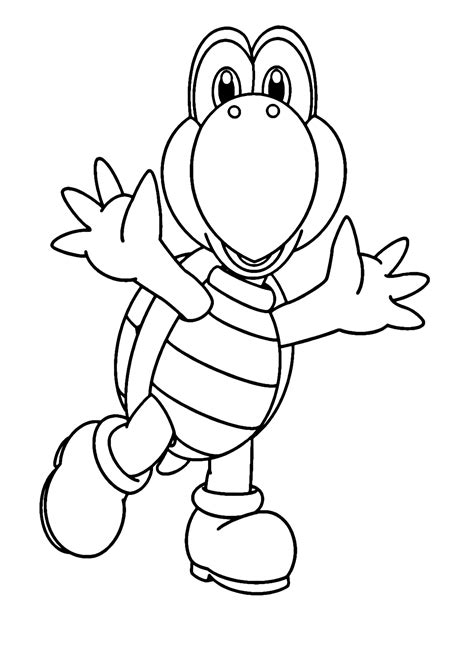 Super Mario Koopa Troopa Coloring Page Free Printable Coloring Pages