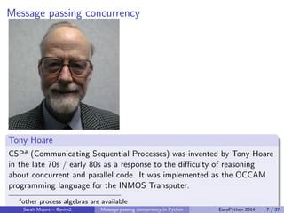 Message Passing Concurrency In Python PPT