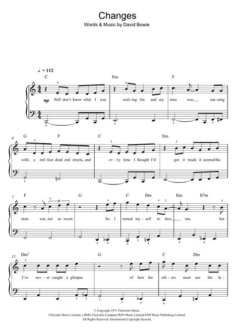 Changes Sheet Music Direct