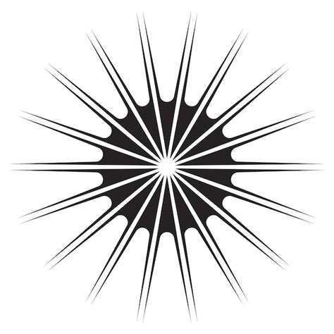 Premium Vector Sun Burst Radial Icon