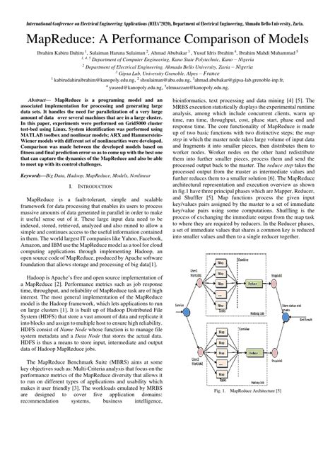 pdf mapreduce a performance comparison of models