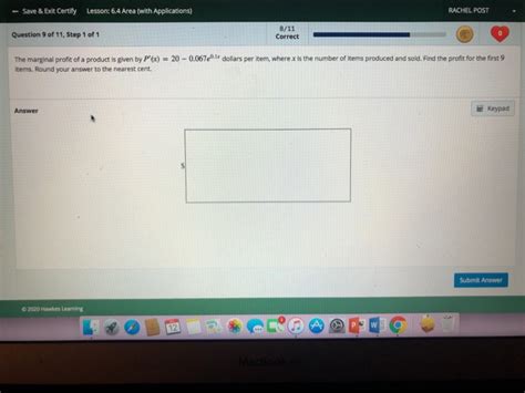 Solved Save And Exit Certify Lesson 64 Area With