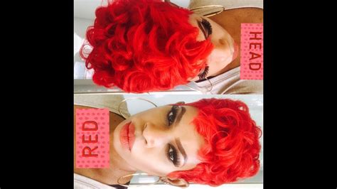 Diy Quick Weave Pixie Cut 44pcs Outre Velvet Roll Up Red Youtube