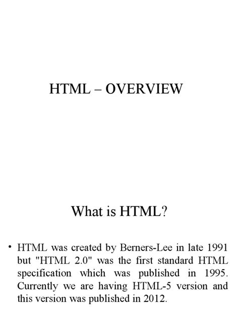 Intro Html Pdf Html Element Html