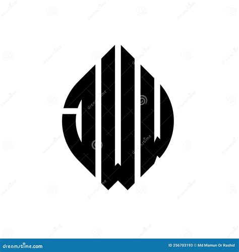 JWW Circle Letter Logo Design With Circle And Ellipse Shape JWW Ellipse Letters With