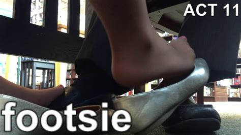 Aos011 Footsie At The Book Store Part 2 Footsies Nylon Feet