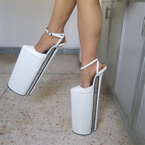 New Design Full Grain Leather Pump Extreme High Heel 40cm High Heel