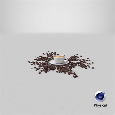 흩어져있는 콩과 에스프레소 커피 3d 모델 39 Max Fbx Obj Ma C4d Free3d