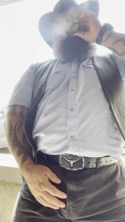 Big Bearded Cigar Smoker