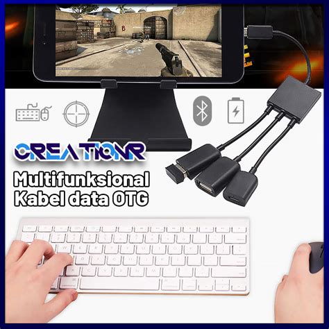 Jual In Micro Usb Ke Otg Port Hub Cable Splitter Micro Usb Type C Adapter Converter Untuk