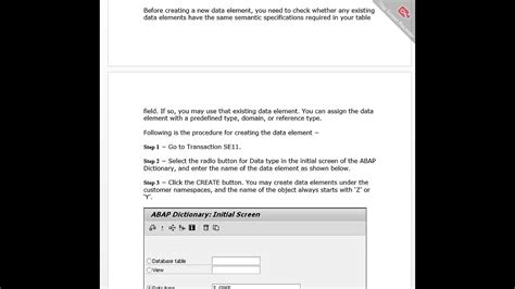 Sap Abap Data Elements Youtube