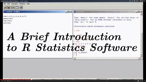 An Introduction To R A Brief Tutorial For R {software For Statistical