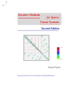 Iterative Methods For Sparse Linear Systems Second Edition Iterative