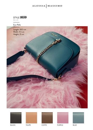 SHOULDER BAG BLACK- STYLE1659 Alessia Massimo | NATC JEWELS