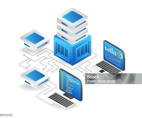 플랫 아이소메트릭 3d 그림 클라우드 서버 칩 네트워크 분석기 개념eps 0명에 대한 스톡 벡터 아트 및 기타 이미지 0명 3차원 형태 Cpu Istock