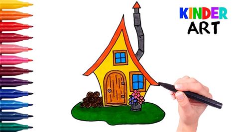 Как нарисовать сказочный домик рисуем с детьми по пошаговому уроку Ravlyk