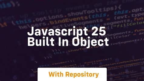 javascript 25 built in object youtube