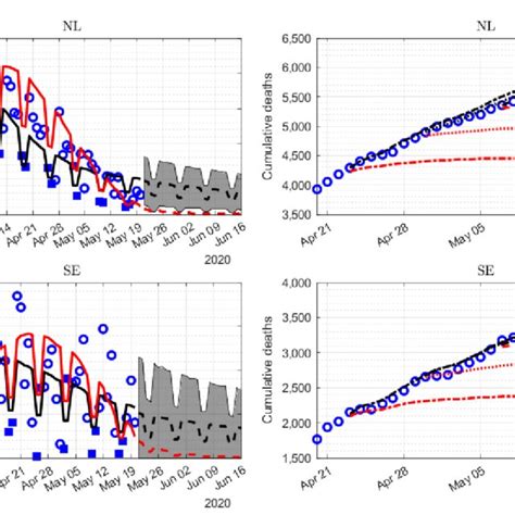 In Sample T And Out Of Sample Forecasts Of Daily Deaths For The