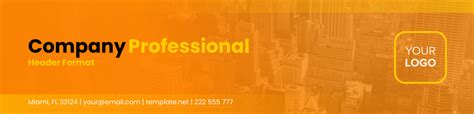Company Professional Header Template Edit Online And Download Example