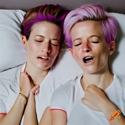 Megan Rapinoe And Her Twin Sister Sleeping With Mouths Slightly Open On