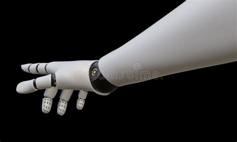 Robot Hand Pointing Index Finger Isolated Stock Illustration