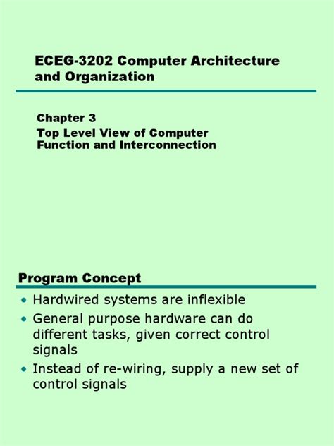 Eceg 3202 Computer Architecture And Organization Top Level View Of
