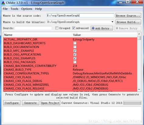osg vs2013 win7环境搭建部分问题汇总 osg130 osg dll csdn博客