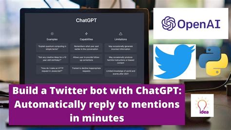 Build A X Twitter Bot With Chatgpt Automatically Reply To Mentions In Minutes Youtube