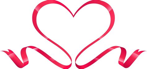 Heart Shape Made By Red Ribbon On White Background 24369372 Vector Art