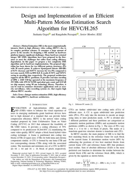 Design And Implementation Of An Efficient Multi Pattern Motion