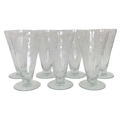 Crsytal Footed Iced Tea Glasses 63222991 Png