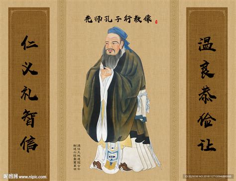 孔子像设计图 传统文化 文化艺术 设计图库 昵图网